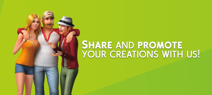 Share and promote your creations with Sims Community!
