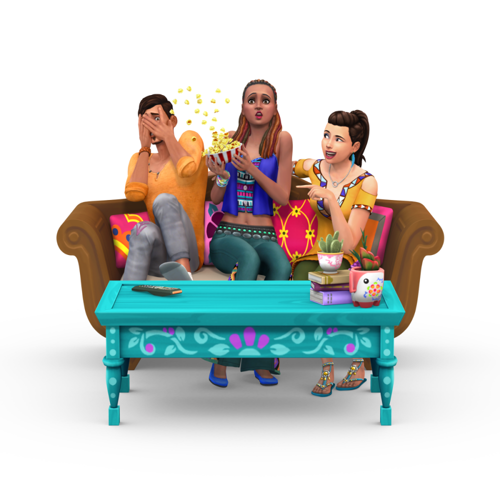 The Sims 4 Movie Hangout Stuff Boxart Render