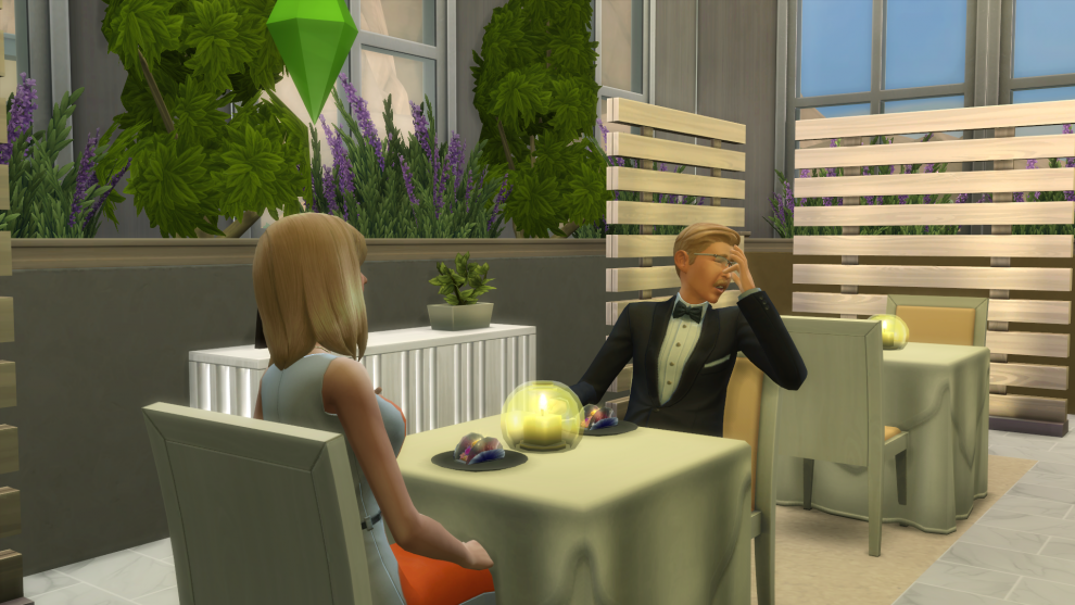 The Sims 4 Dine Out: Dining in a Restaurant