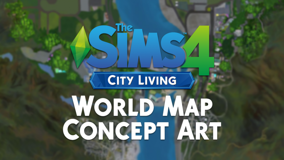 The Sims 4 City Living: World Map Concept Art