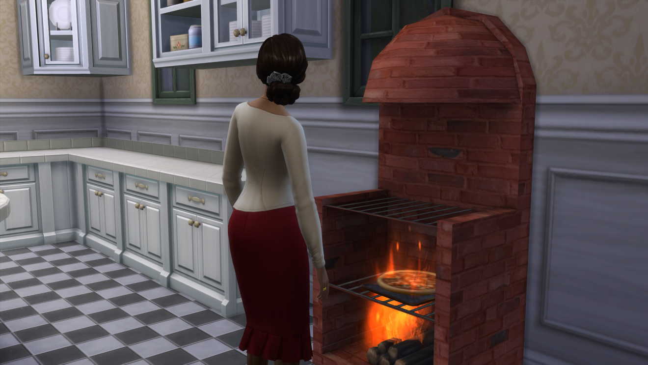The Sims 4: Stove, Grill, Pizza Oven and a Fireplace all in one! (Mod)