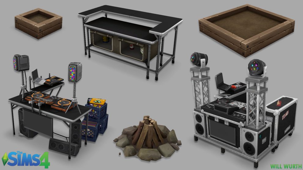 The Sims 4: Object Models from Various Packs by Will Wurth
