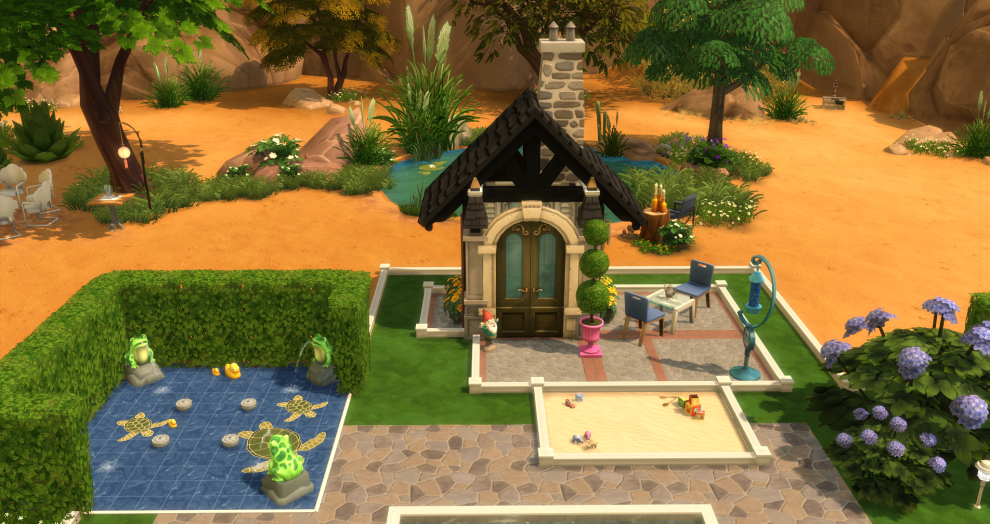 The Sims 4: Toddler Spring Build - Playhouse and Splash Pad
