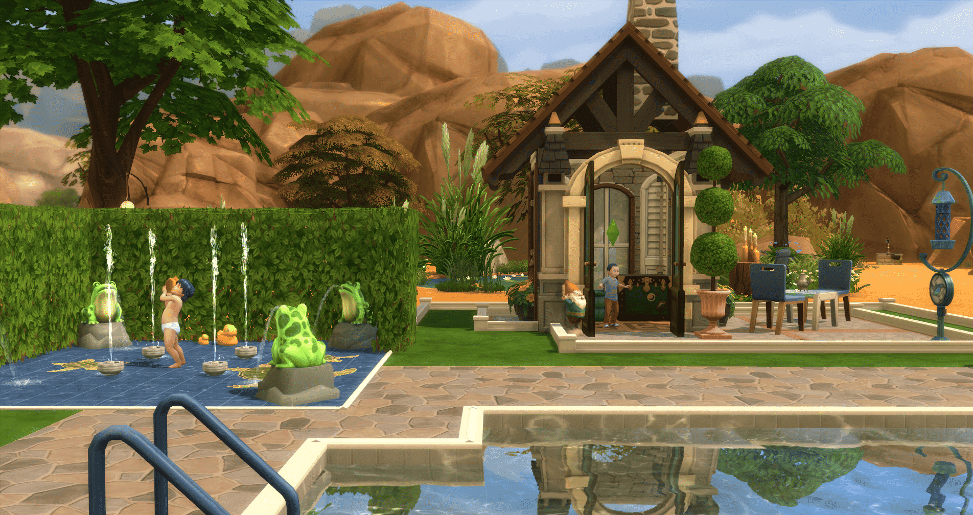 The Sims 4: Toddler Spring Build - Playhouse and Splash Pad
