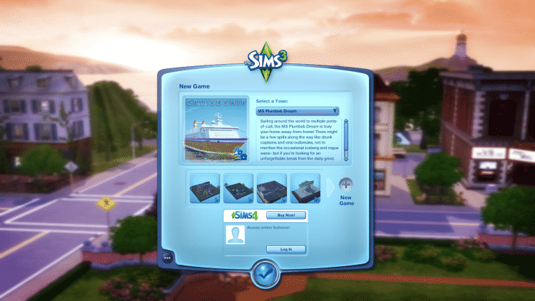 This The Sims 3 World lets you go on a cruise!