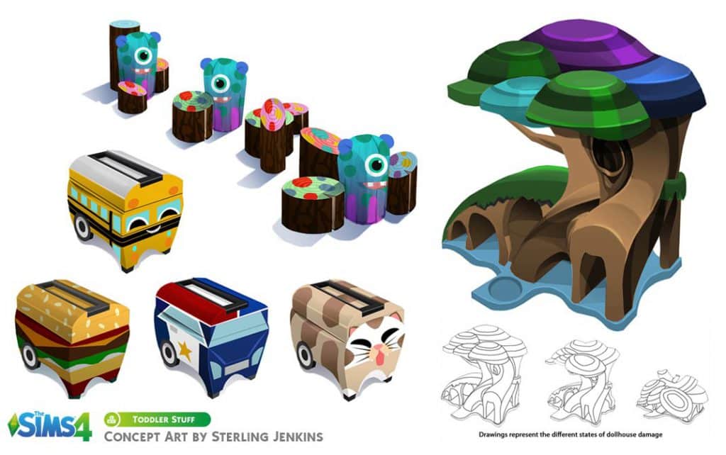 The Sims 4 Toddler Stuff Concept Art by Various Artists