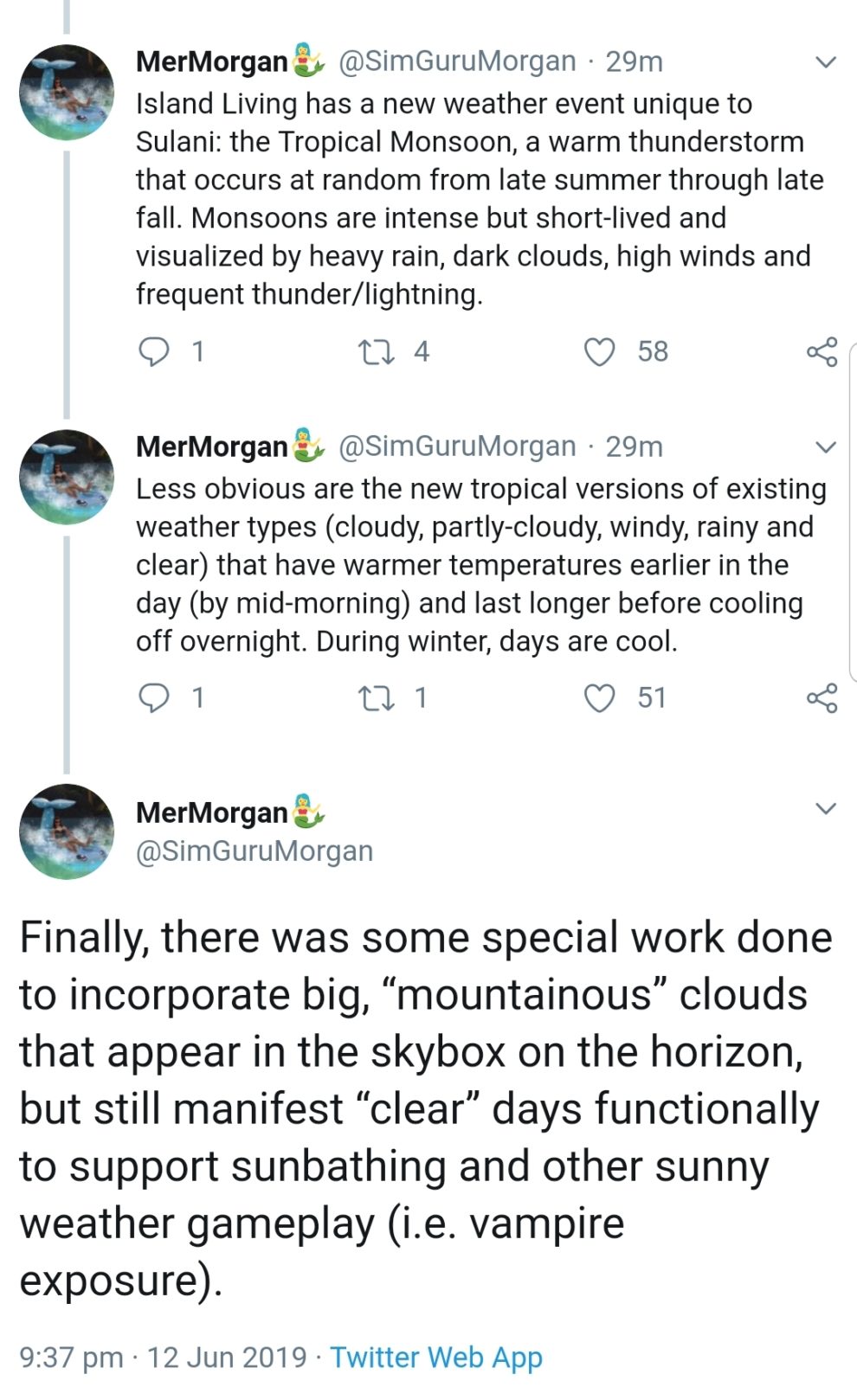 The Sims 4 Island Living: Information About New Weather Types