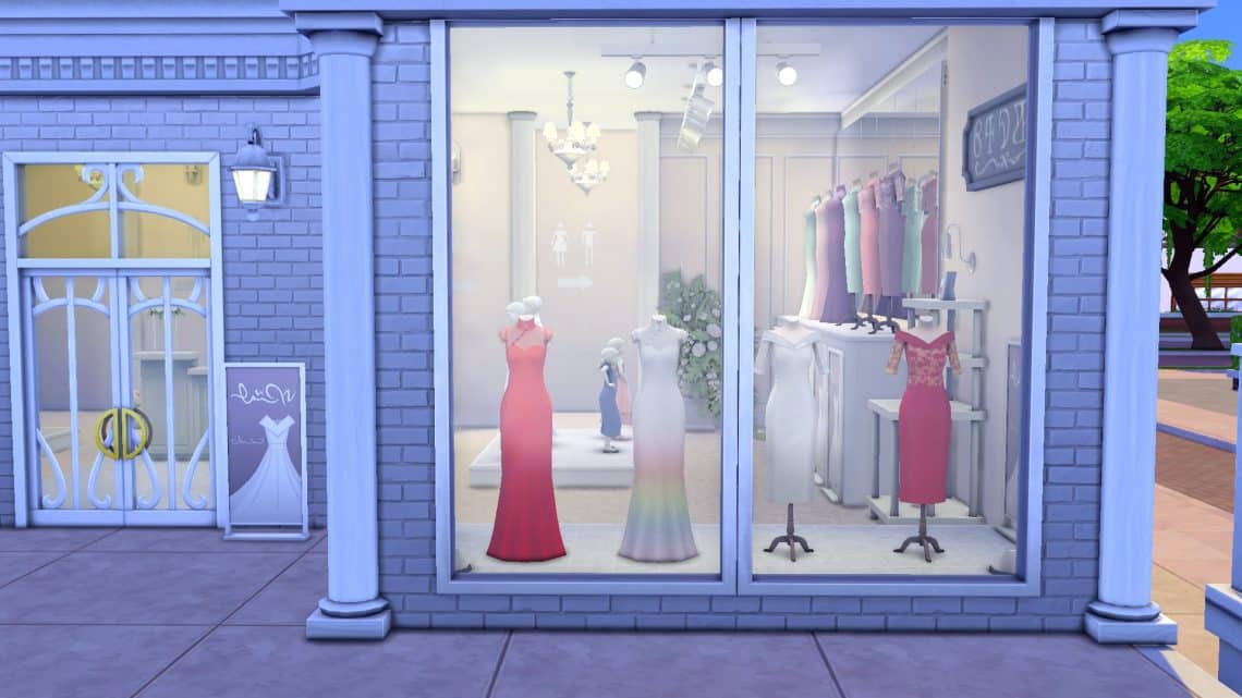 Creating a Bridal Store in The Sims 4