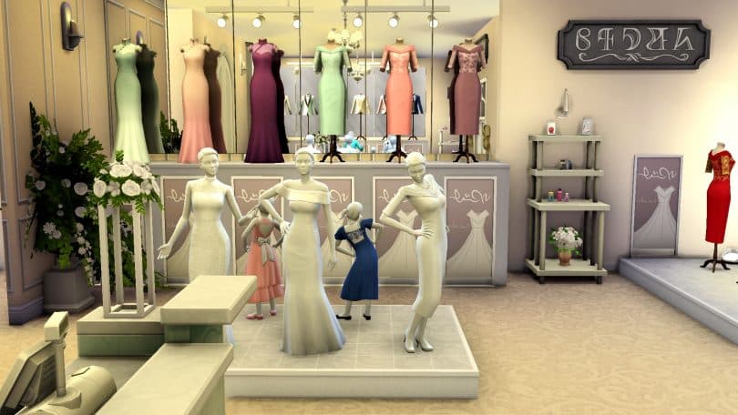 Creating a Bridal Store in The Sims 4