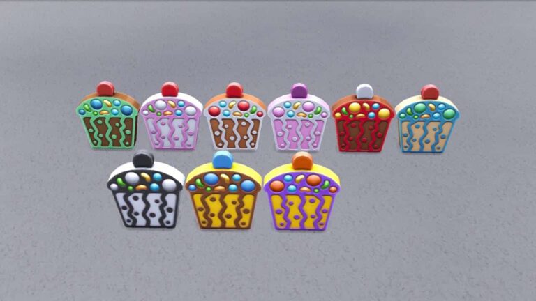 Everything included in the Katy Perry Sweet Treats CC Pack for The Sims 4
