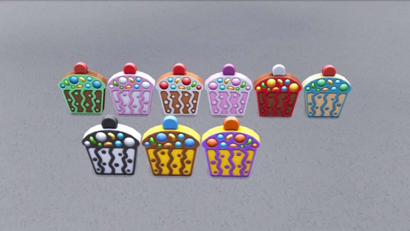 Everything included in the Katy Perry Sweet Treats CC Pack for The Sims 4