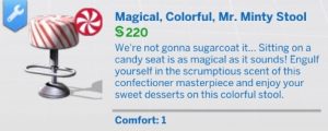 Everything included in the Katy Perry Sweet Treats CC Pack for The Sims 4