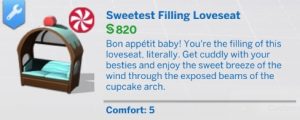 Everything included in the Katy Perry Sweet Treats CC Pack for The Sims 4