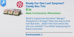 Everything included in the Katy Perry Sweet Treats CC Pack for The Sims 4