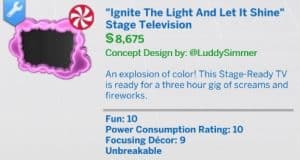 Everything included in the Katy Perry Sweet Treats CC Pack for The Sims 4