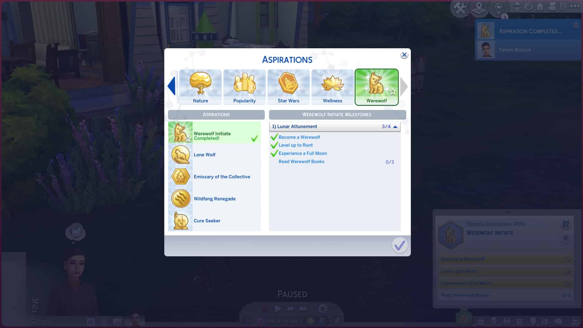 The Sims 4 Werewolves: Aspiration Guide