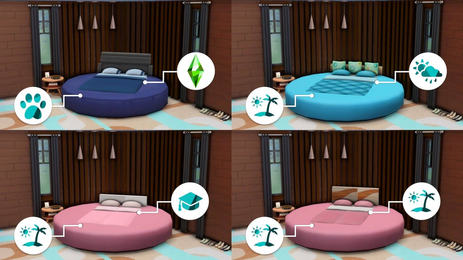 Create your own Round Beds in The Sims 4!
