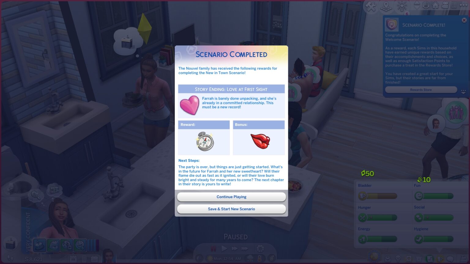 The Sims 4 Scenarios: New In Town