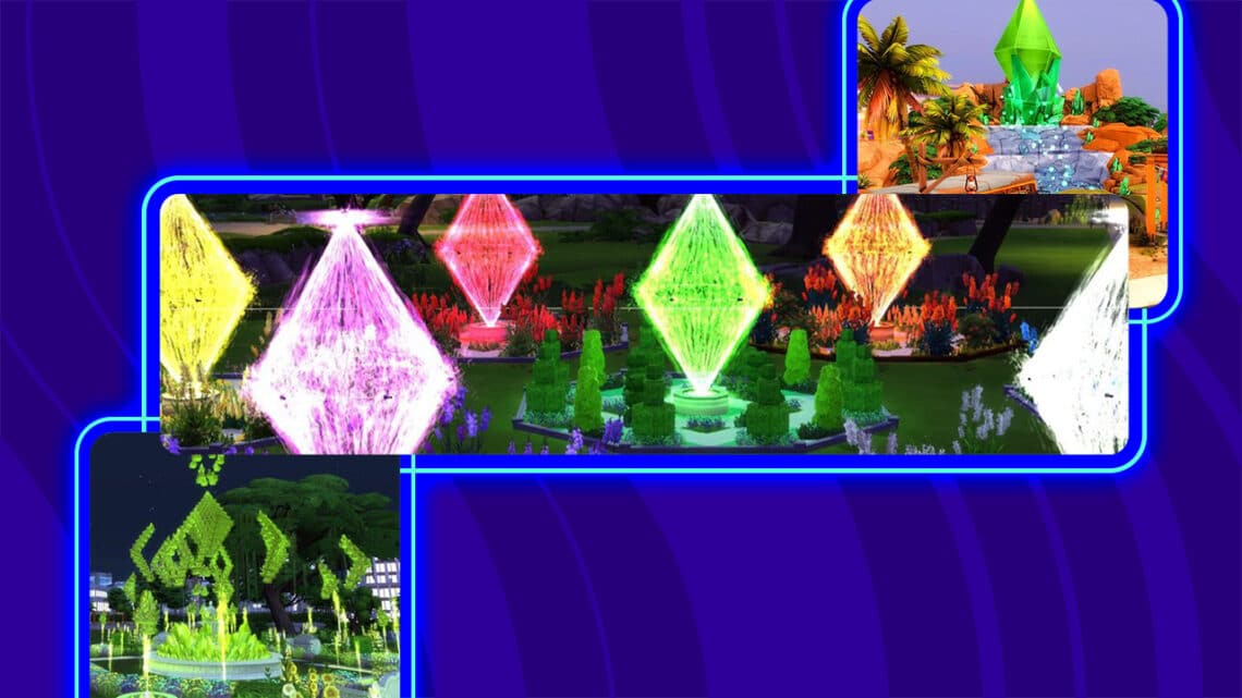 Fill Your Sim's World With Plumbob Themed Builds