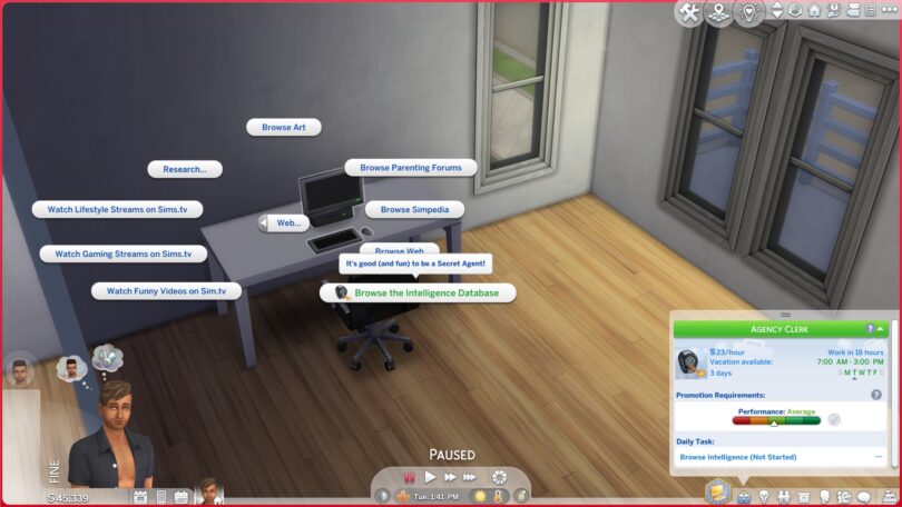 How to Browse Intelligence in Sims 4: Secret Agent Career
