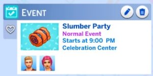 The Sims 4 Growing Together: Slumber Party Event Guide