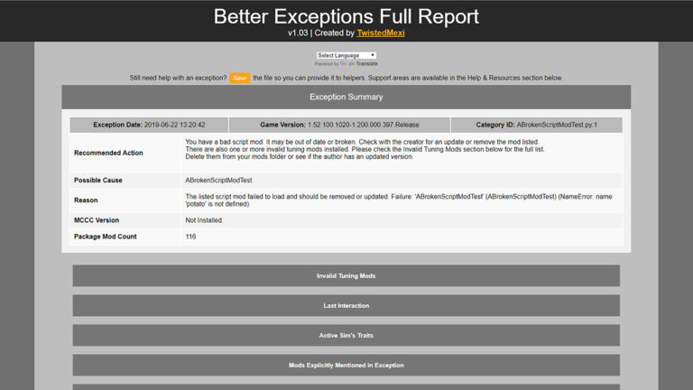 Better Exceptions Sims 4 Mod: A Guide to Error-Free Gameplay
