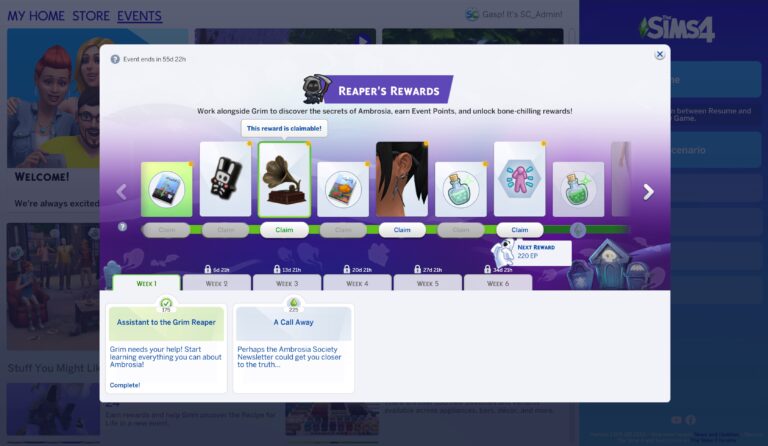 Ultimate Guide to The Sims 4 Reaper's Rewards Event
