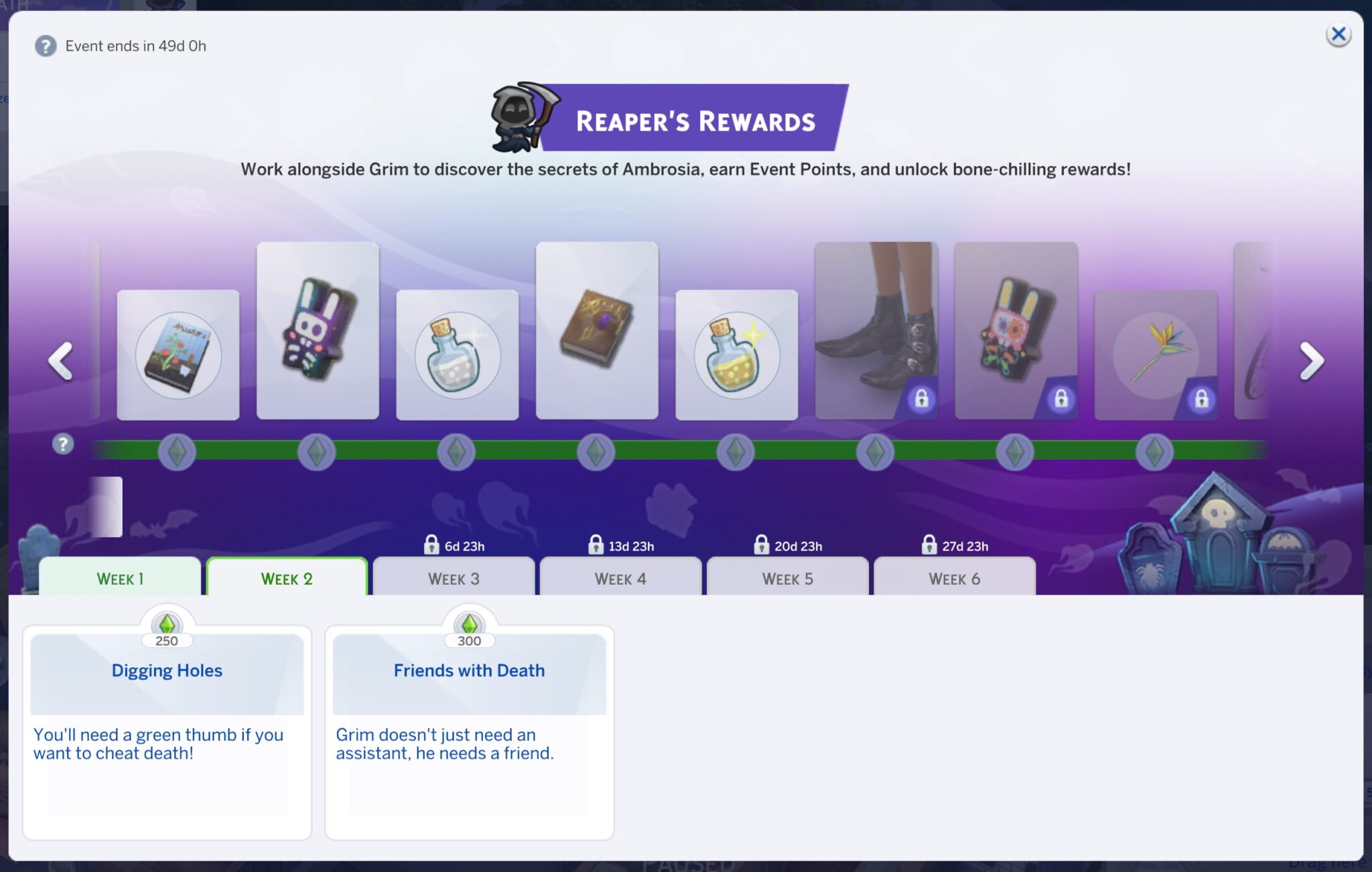 The Sims 4 Reaper's Rewards Event: Week 2 Quests & Rewards