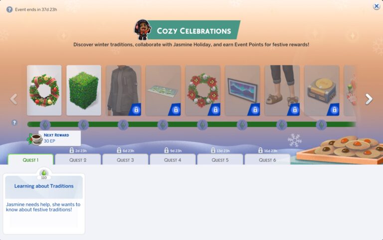 The Sims 4 Cozy Celebrations Event Walkthrough