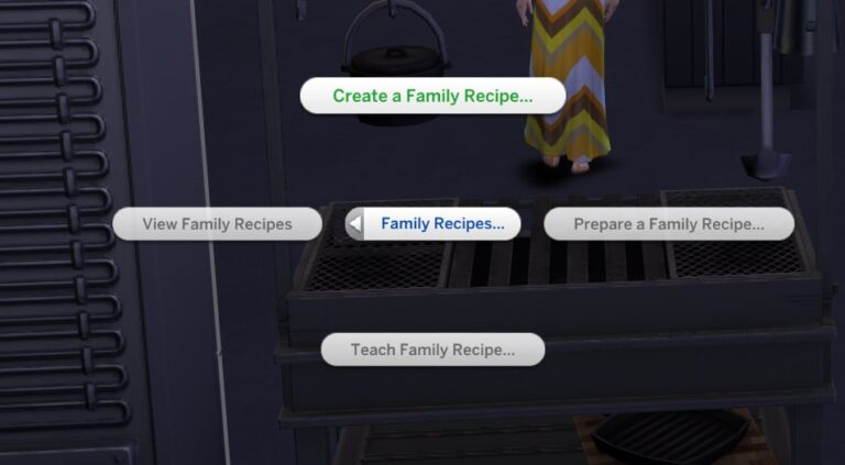 The Sims 4 Family Recipe System Explained