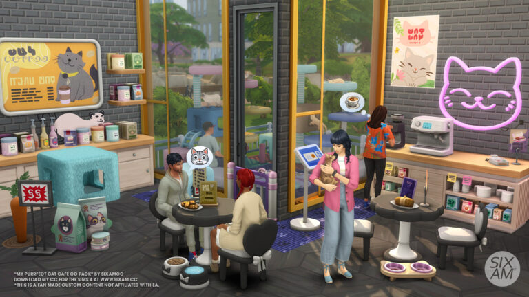 The Sims 4 Cat Café CC Pack Overview & Build