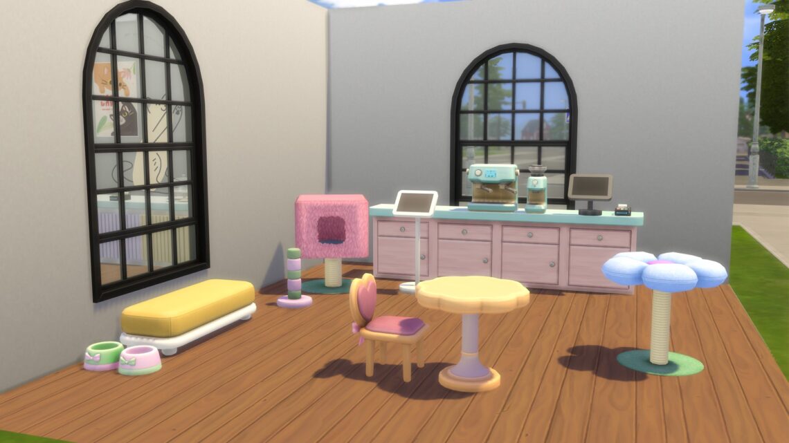 The Sims 4 Cat Café CC Pack Overview & Build
