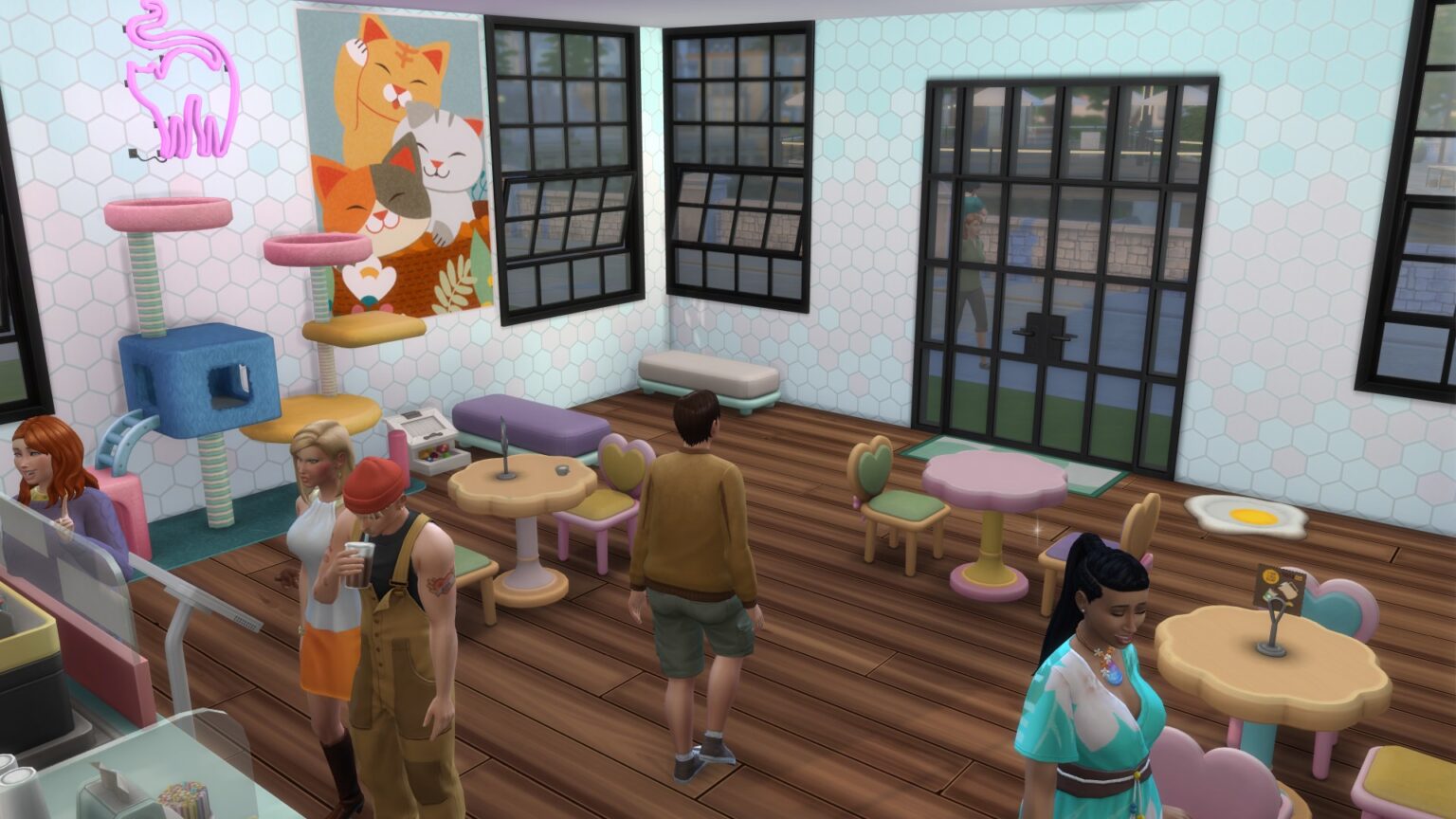 The Sims 4 Cat Café CC Pack Overview & Build