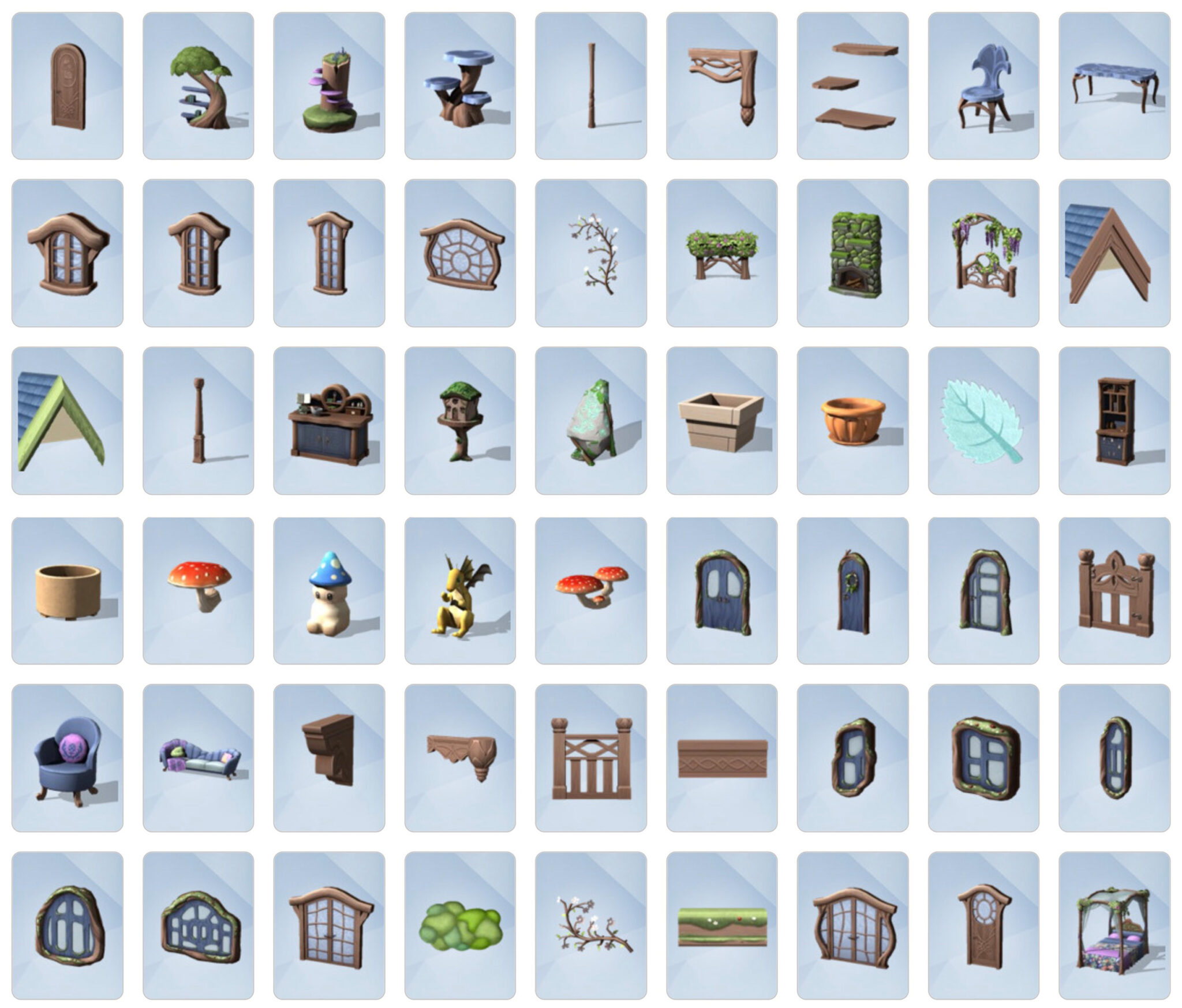 The Sims 4 Enchanted by Nature Items: All CAS and Build Objects