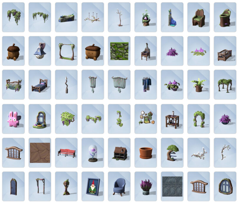 The Sims 4 Enchanted by Nature Items: All CAS and Build Objects