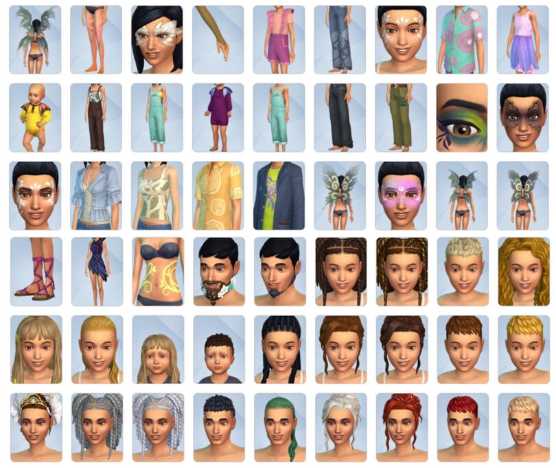 The Sims 4 Enchanted by Nature Items: All CAS and Build Objects