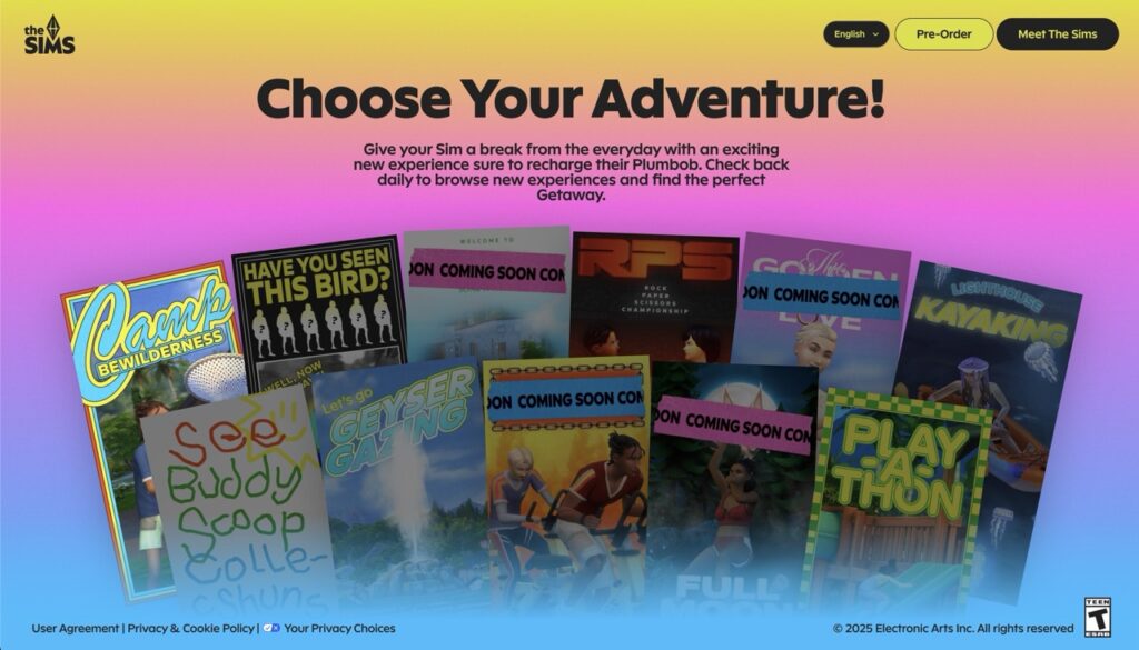 Sim Your The Sims 4 Adventure: New Expansion Pack Promo Website Emerges
