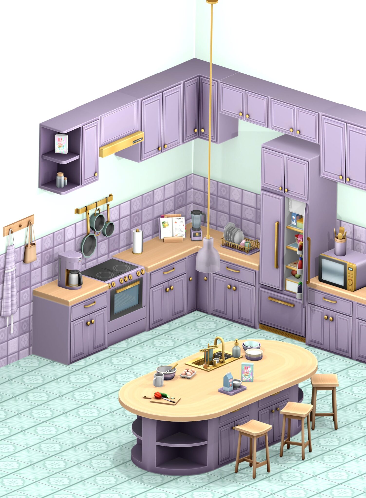 The Sims 4 Daily Delights CC Kit: 31 New Kitchen Objects by Simspancake!