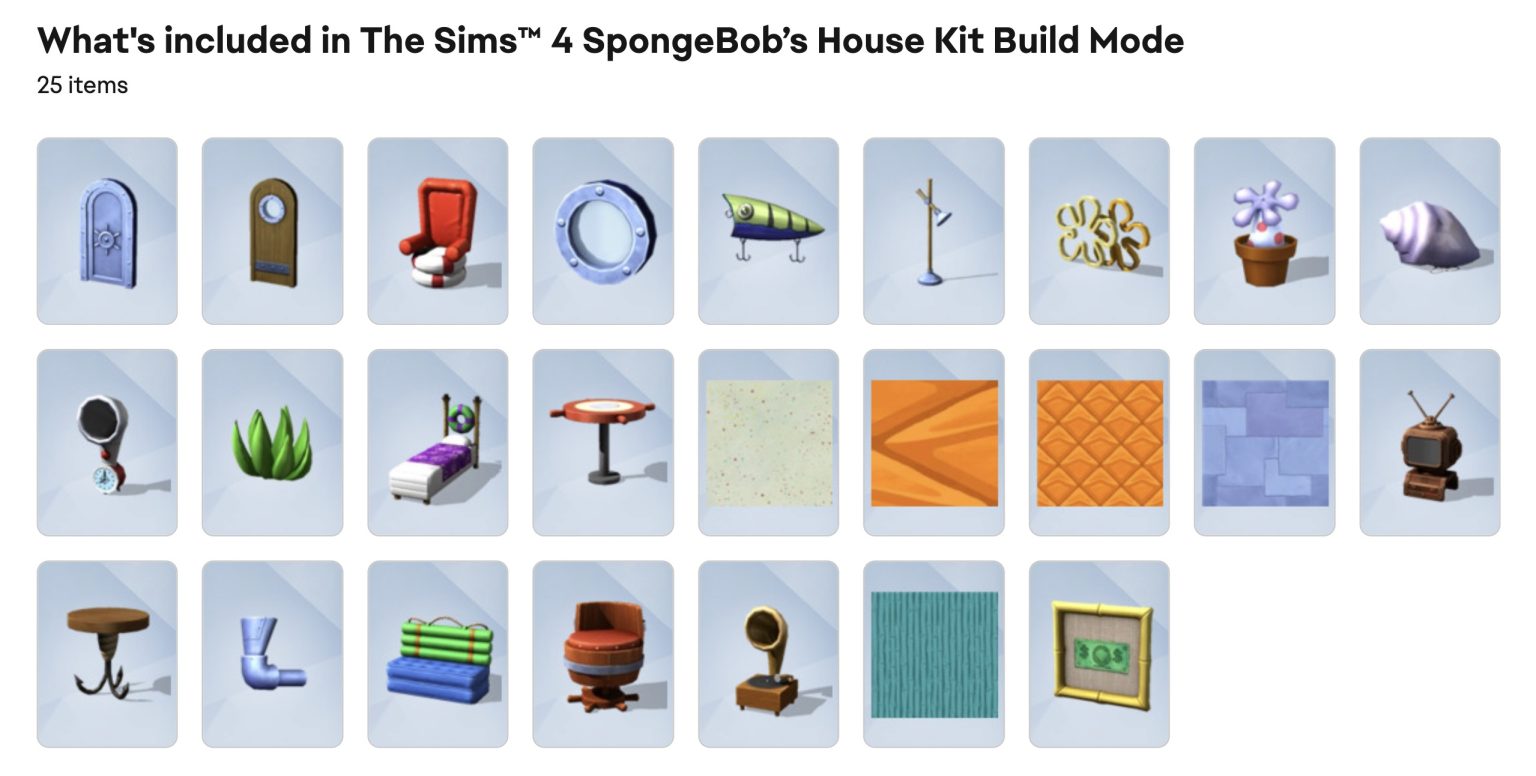 OUT NOW: Two New The Sims 4 SpongeBob Kits and a Bundle