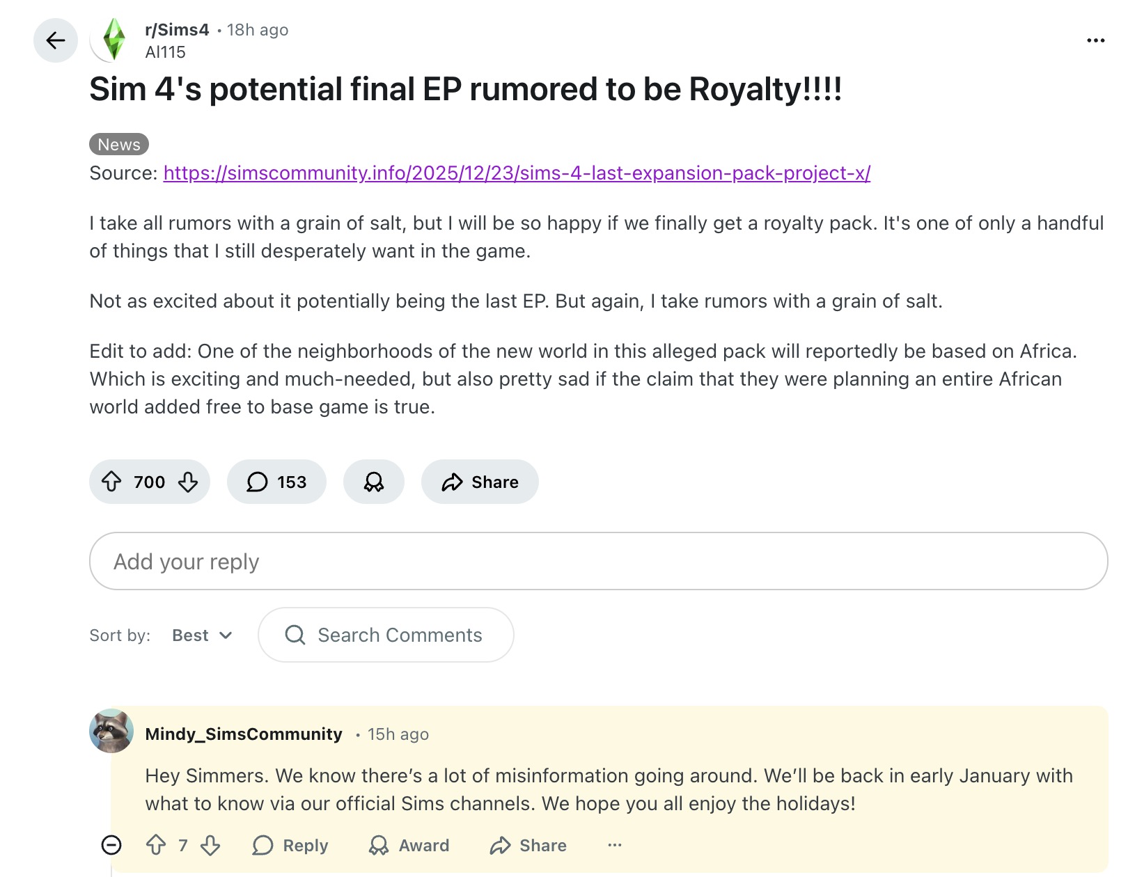 EA Responds to The Sims 4 Last Expansion Rumors: More Info to Come ...