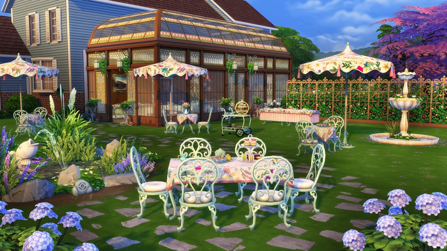 The Sims 4 Kits Items Preview: Tea Time Solarium and Silver Screen