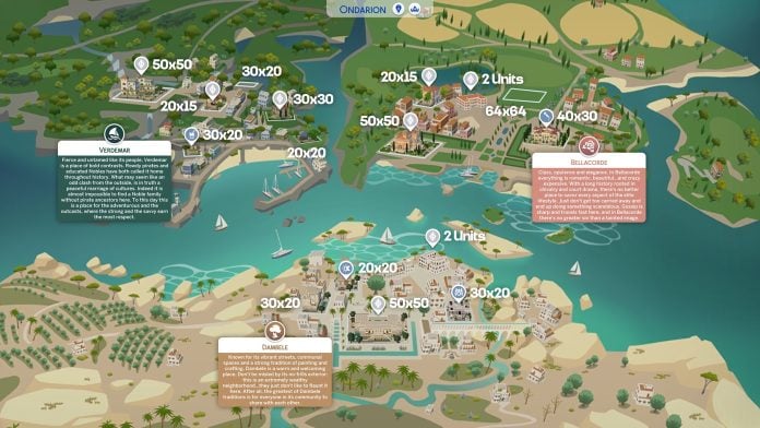 The Sims 4 Ondarion World Reveal: Royalty & Legacy Map