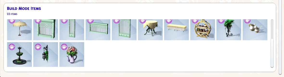 The Sims 4 Kits Items Preview: Tea Time Solarium and Silver Screen