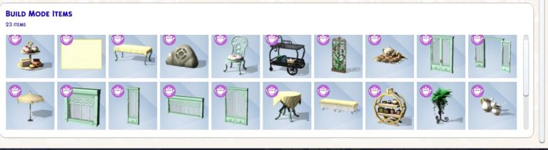 The Sims 4 Kits Items Preview: Tea Time Solarium and Silver Screen