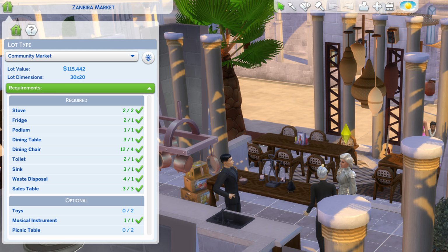 The Sims 4 Community Market lot Guide