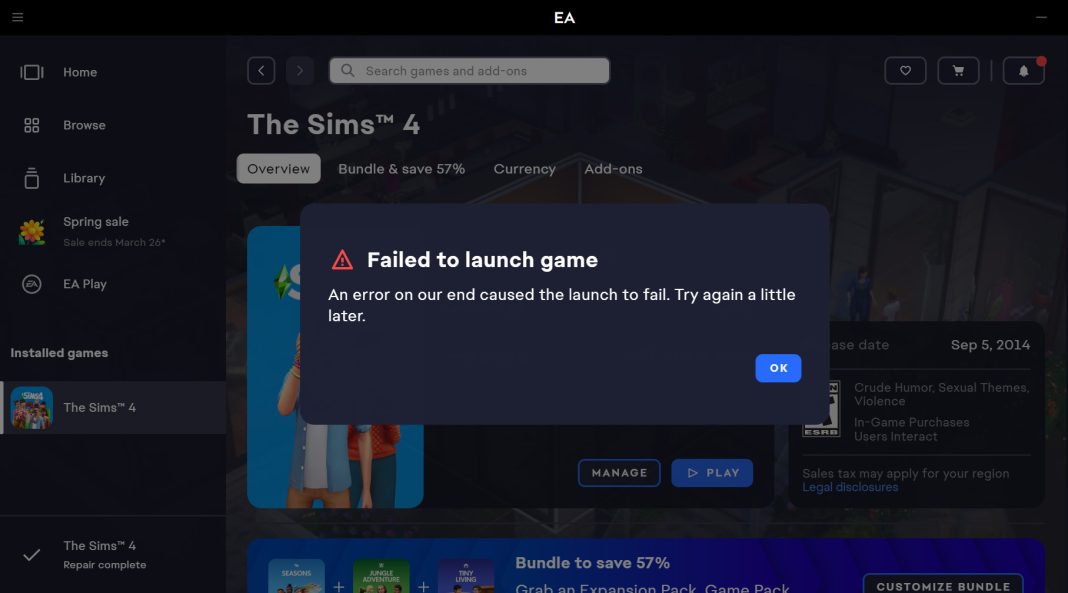 Custom Content Still Breaks The Game: "Failed to Launch The Sims 4 ...