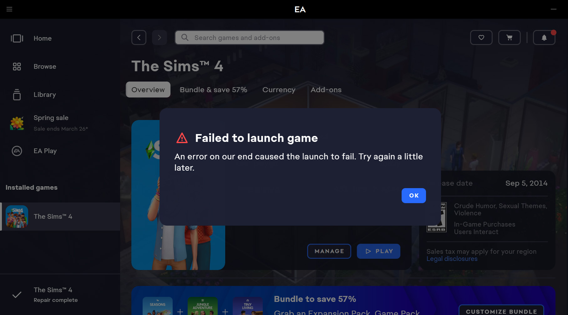 Custom Content Still Breaks The Game: "Failed to Launch The Sims 4 ...